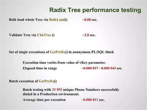 Plsql And Radix Tree Structure Ppt