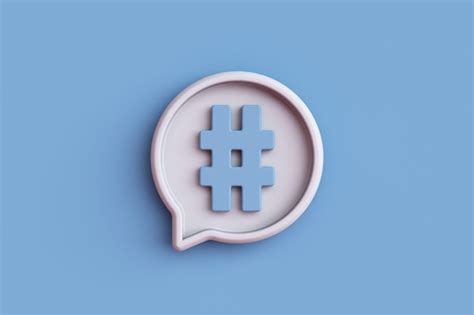 premium photo speech bubble with hashtag symbols