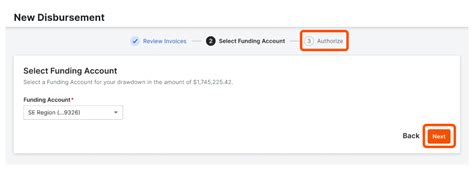 Authorize Disbursements Procore