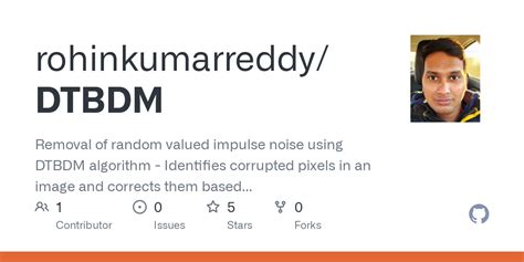 GitHub Rohinkumarreddy DTBDM Removal Of Random Valued Impulse Noise Using DTBDM Algorithm