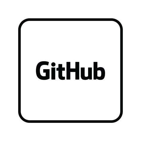 Free High Quality Black Outline Square Github Logo For Creative Design