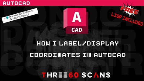how to display coordinates on auto cad drawings ai generated lisp
