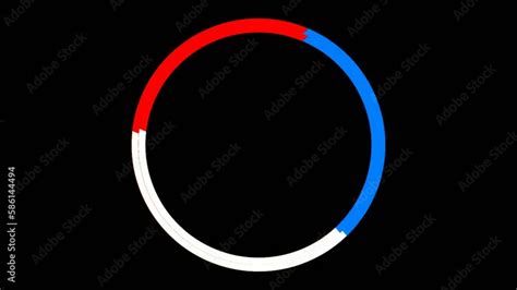 Animation Cartoon Rotating Circle Border Motion Graphics Red Blue White