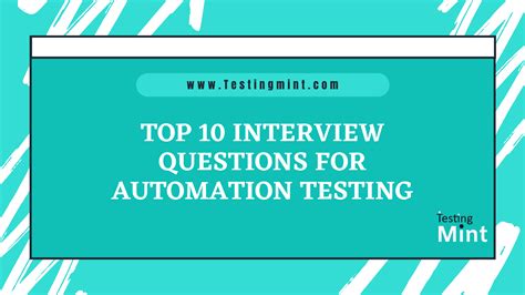Top 10 Interview Questions For Automation Testing