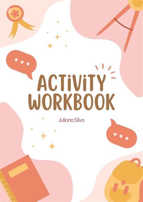 Pink Yellow Cute Doodle Activity Workbook Cover A4 Document In 2025