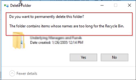 how to delete files with error message the folder contains items