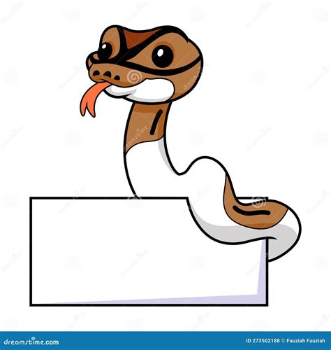 Cute Pied Reticulated Python Cartoon Vector Illustration