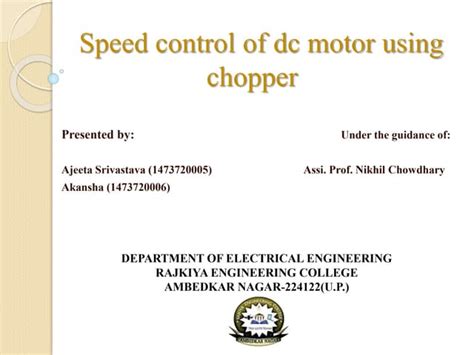 Dc Motor Ppt Ppt