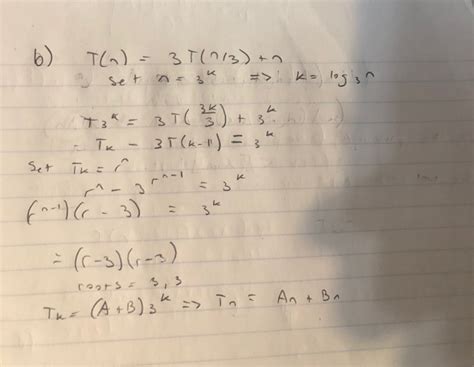 Solved Need Help Solving This Recurrence Relation For A 3