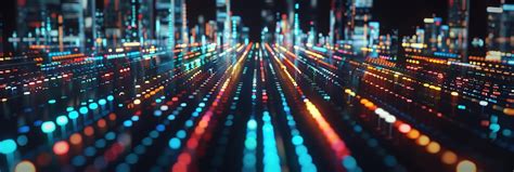 Premium Photo Dynamic Data Display Streams Of Data Flow Through A