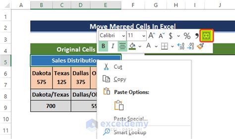 How To Move Merged Cells In Excel 3 Methods ExcelDemy