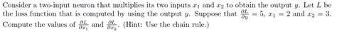 Solved Consider A Two Input Neuron That Multiplies Its Two Chegg