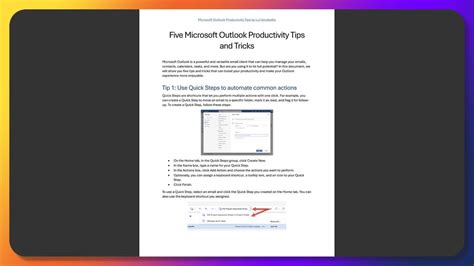 Five Microsoft Outlook Productivity Tips And Tricks