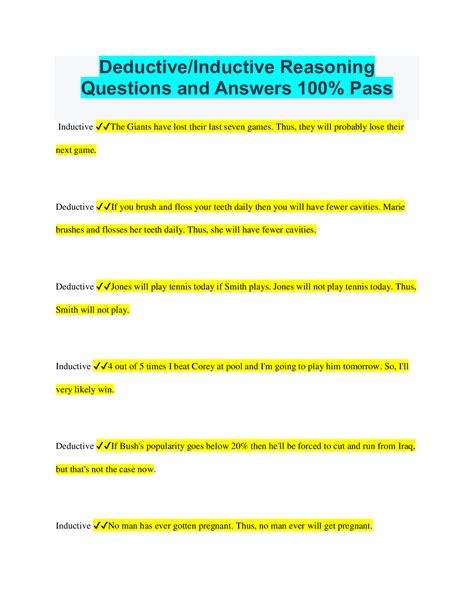 Deductiveinductive Reasoning Bundled Exams Questions And Answers 100