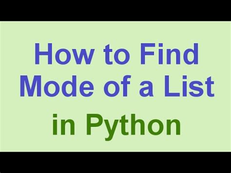 Python Tips Tricks Find Most Frequent Element In A List The Mode QuadExcel