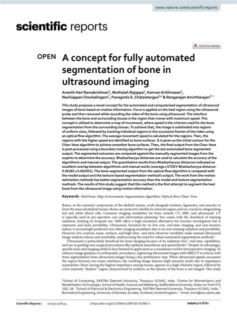 Pdf A Concept For Fully Automated Segmentation Of Bone In Ultrasound Imaging