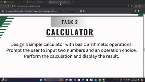 Task2 Completed Simple Calculator Problem On Codesoft Cherukuru