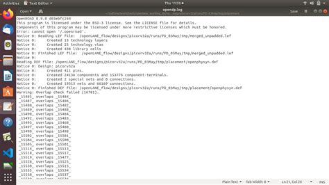Error During Execution Of Detailed Placement Issue The OpenROAD Project OpenLane GitHub