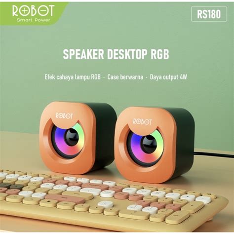 Jual Robot Rs180 Usb Multimedia Dekstop Speaker Komputer Pc Stereo Rgb Color Shopee Indonesia