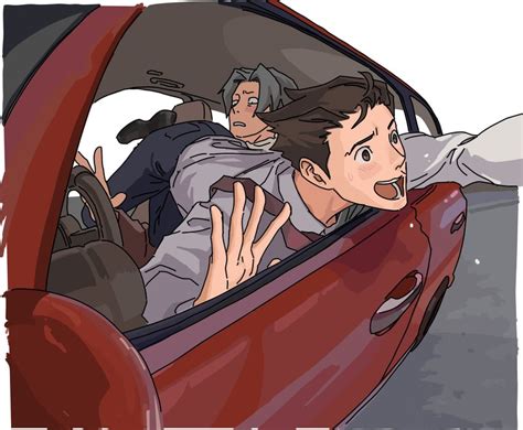 Phoenix Wright And Miles Edgeworth Ace Attorney Drawn By Jibog Danbooru