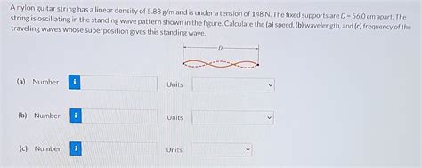 solved a nylon guitar string has a linear density of 5 88