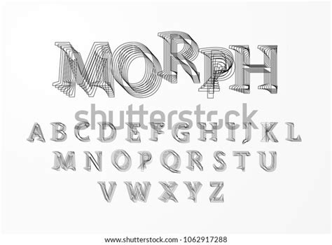 Serif Sans Serifmorph Outline Typography Design Stock Vector Royalty Free