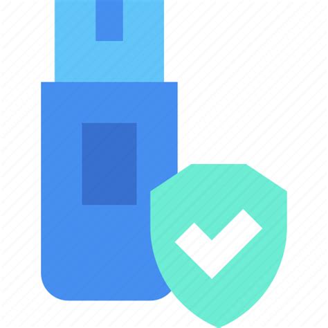 Flashdisk Protection Storage Security Usb Cyber Security Network Protection Icon