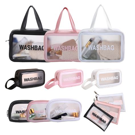 뷰레이터닷컴 투명 워시백 여행용 세면백 세면파우치 목욕가방 미니 위시버킷