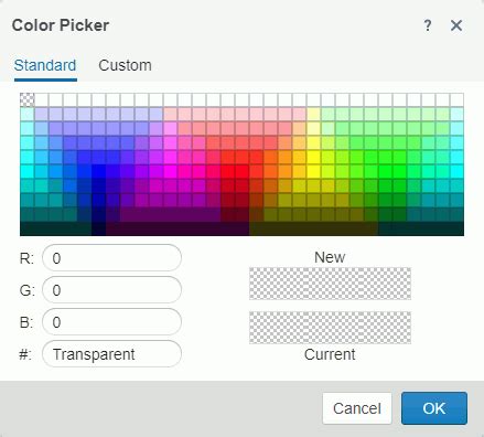Color Picker Dialog Box Properties Logi Analytics
