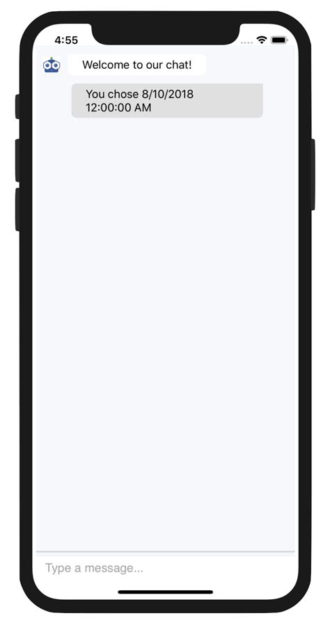 Xamarinforms Date And Time Pickers In Conversational Ui