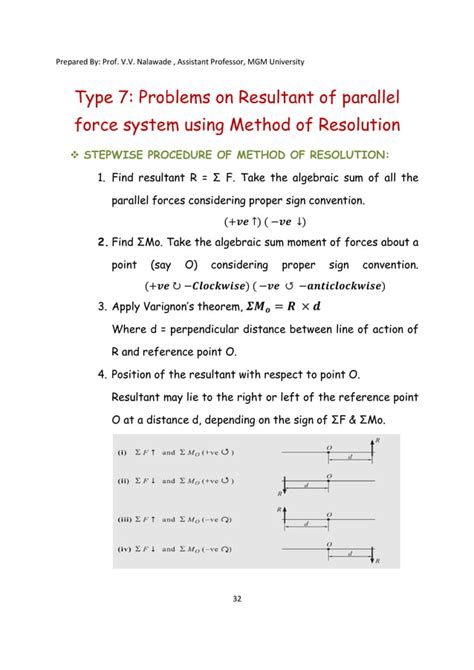 Unit 1 Force System Solved Problems On Force System Pdf