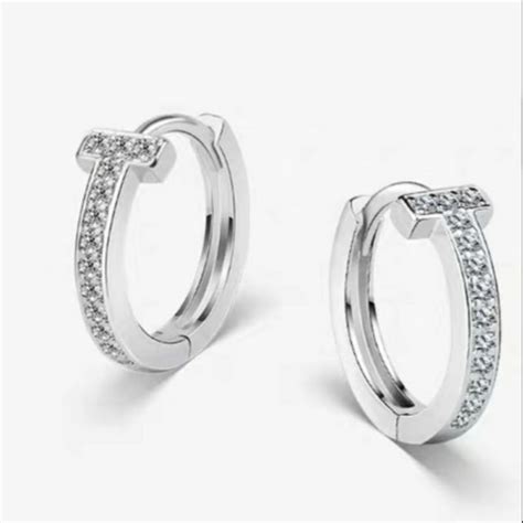 925 Pure Silver Plated With White Gold Earrings Shopee Malaysia