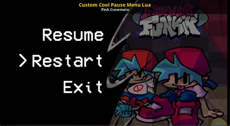 custom cool pause menu lua modding tool for friday night funkin fnf