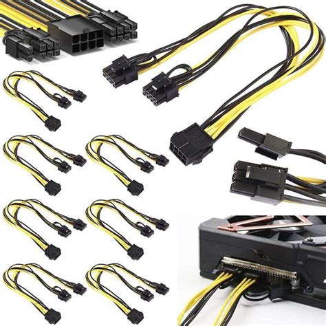 8 Pack 8 Pin Pcie Splitter To Dual 8 Pin 6 2 Graphics Card Pcie Power