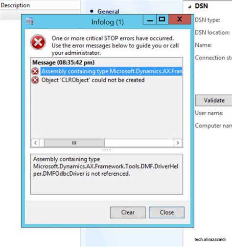 entity store and error microsoft dynamics ax framework tools dmf