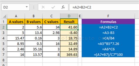 All types of excel formulas Word и Excel помощь в работе с программами