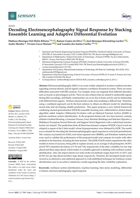 Pdf Decoding Electroencephalography Signal Response By Stacking