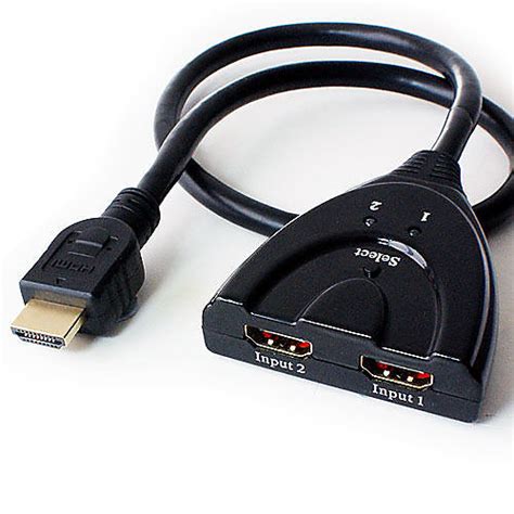 2 Port Way Hdmi Switch Box And Cable Automatic Full Hd Switcher Input