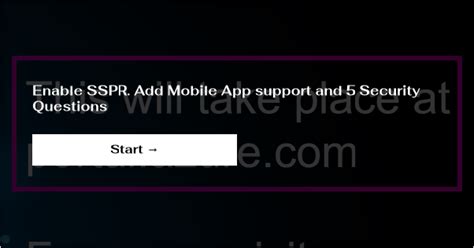 enable sspr add mobile app support and 5 security questions