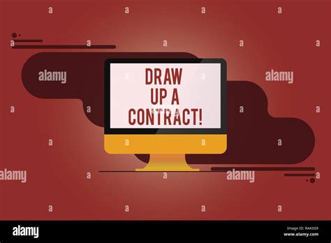 Word Writing Text Draw Up A Contract Business Concept For Write A