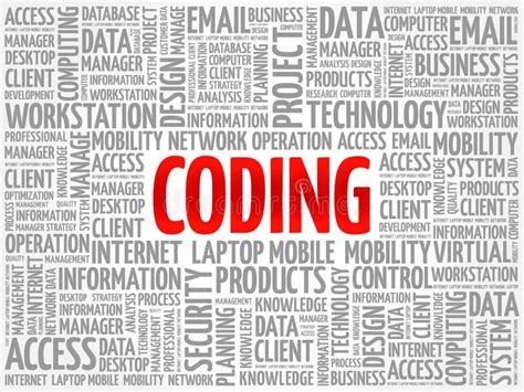 Coding Word Cloud Hand Sphere Concept Stock Illustration Illustration Of Isolated Freeware