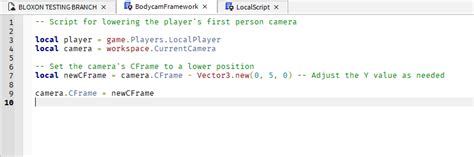 First Person Camera Script Scripting Support Developer Forum Roblox