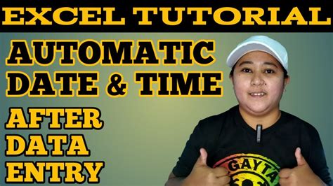 Excel Tutorial On How To Automatically Enter The Date And Time After