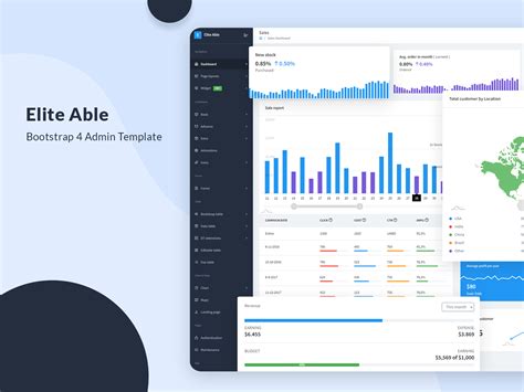 Elite Able Bootstrap 4 Admin Template By Phoenixcoded On Dribbble