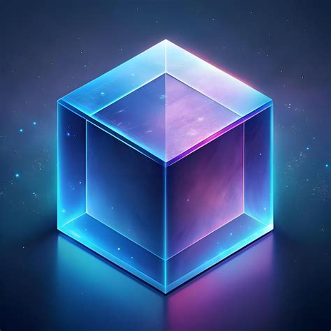 A Futuristic Glowing Cube With A Futuristic Design Premium Ai Generated Image