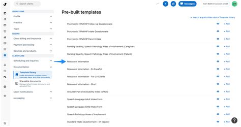 Using Our Pre Built Templates Simplepractice Support