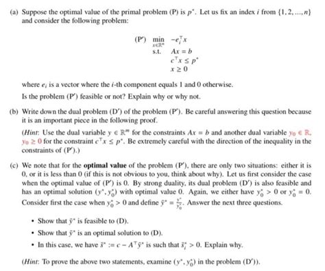 Solved Problem 1 Strict Complementarity In Linear