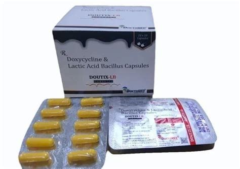 Doxycycline Hydrochloride Lactic Acid Bacillus Capsules At Rs Box Pharmaceuticals