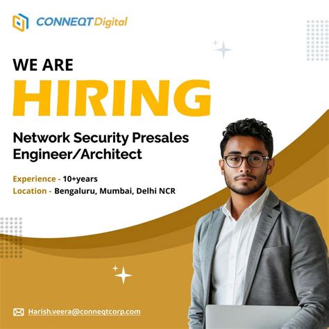 Conneqt Digital On Linkedin Hiring Networksecurity Cybersecurityjobs Presalesengineer