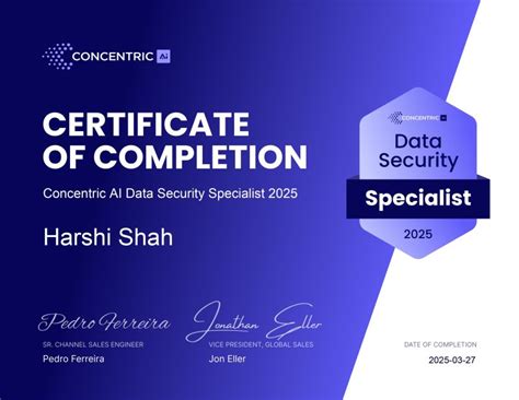 Concentricai Datasecurity Ai Cybersecurity Systech Certification… Harshi Shah